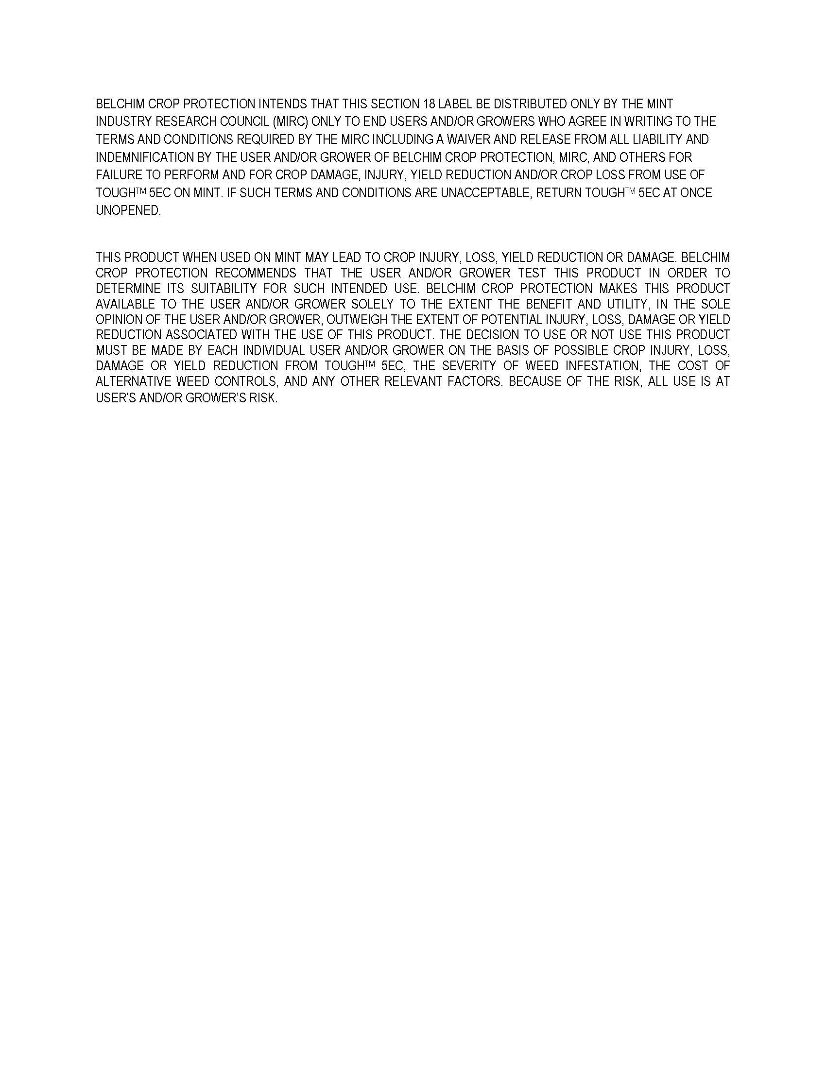 Tough® 5EC Herbicide Receives 2020 Section 18 Label for Mint in Indiana ...