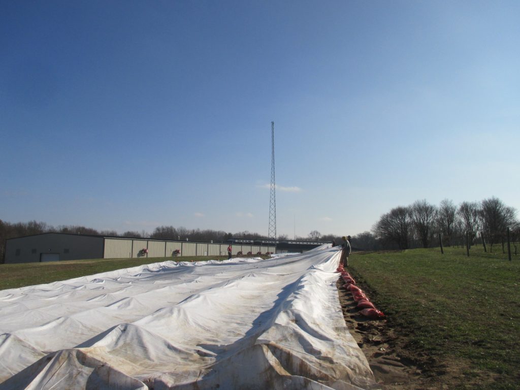 Fig. 2 Floating row covers are used for cold protection. | Purdue ...
